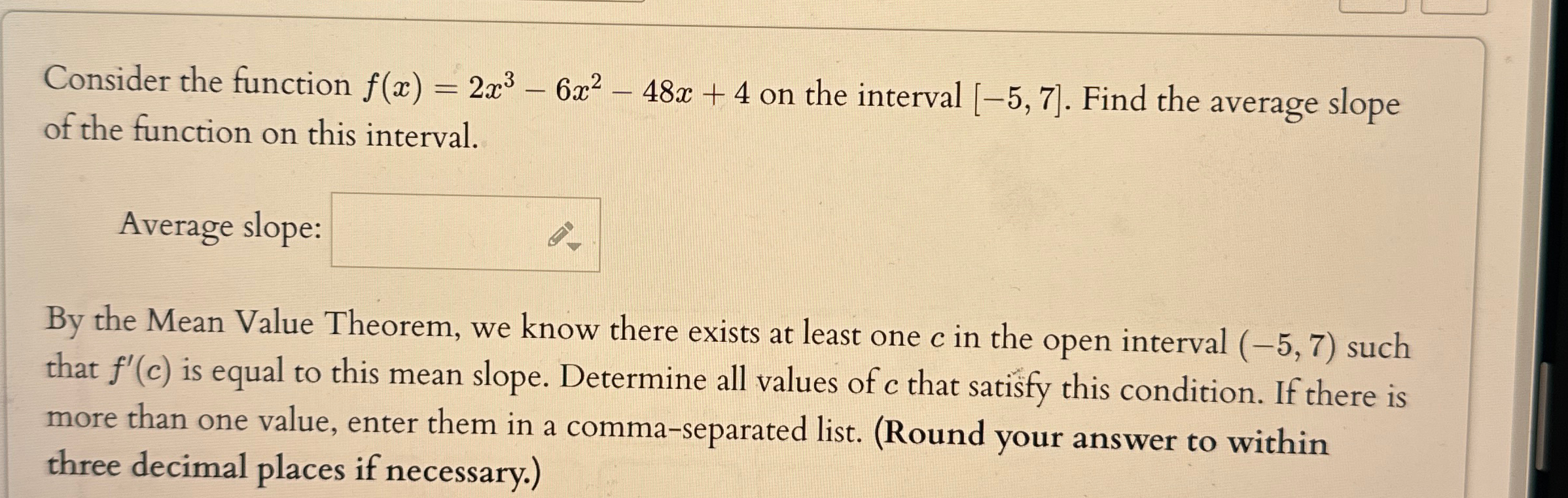 Solved Consider the function f(x)=2x3-6x2-48x+4 ﻿on the | Chegg.com