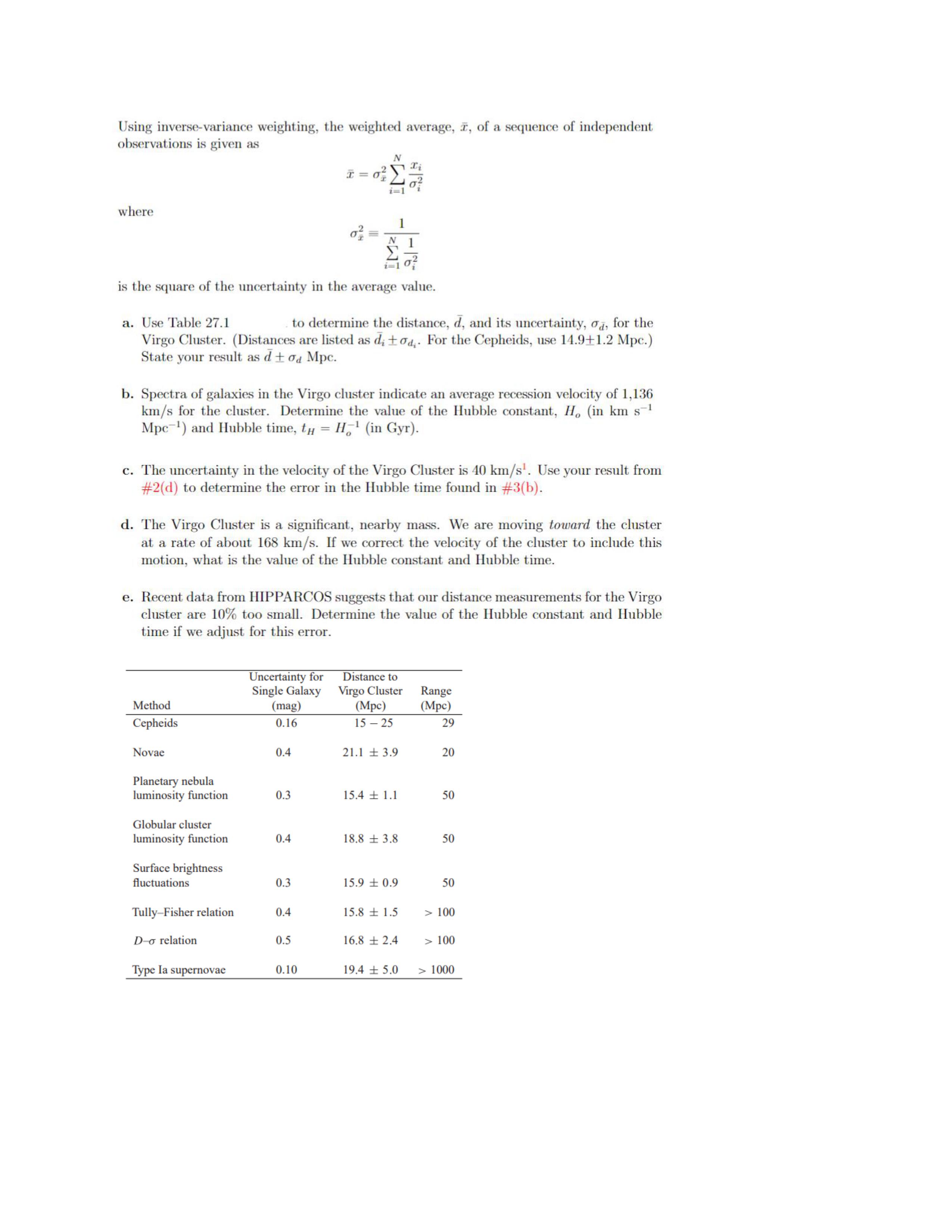 Solved Using inverse-variance weighting, the weighted | Chegg.com
