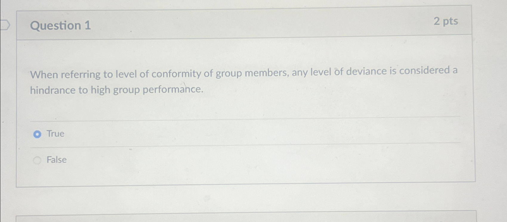 Solved Question 12 ﻿ptsWhen referring to level of conformity | Chegg.com