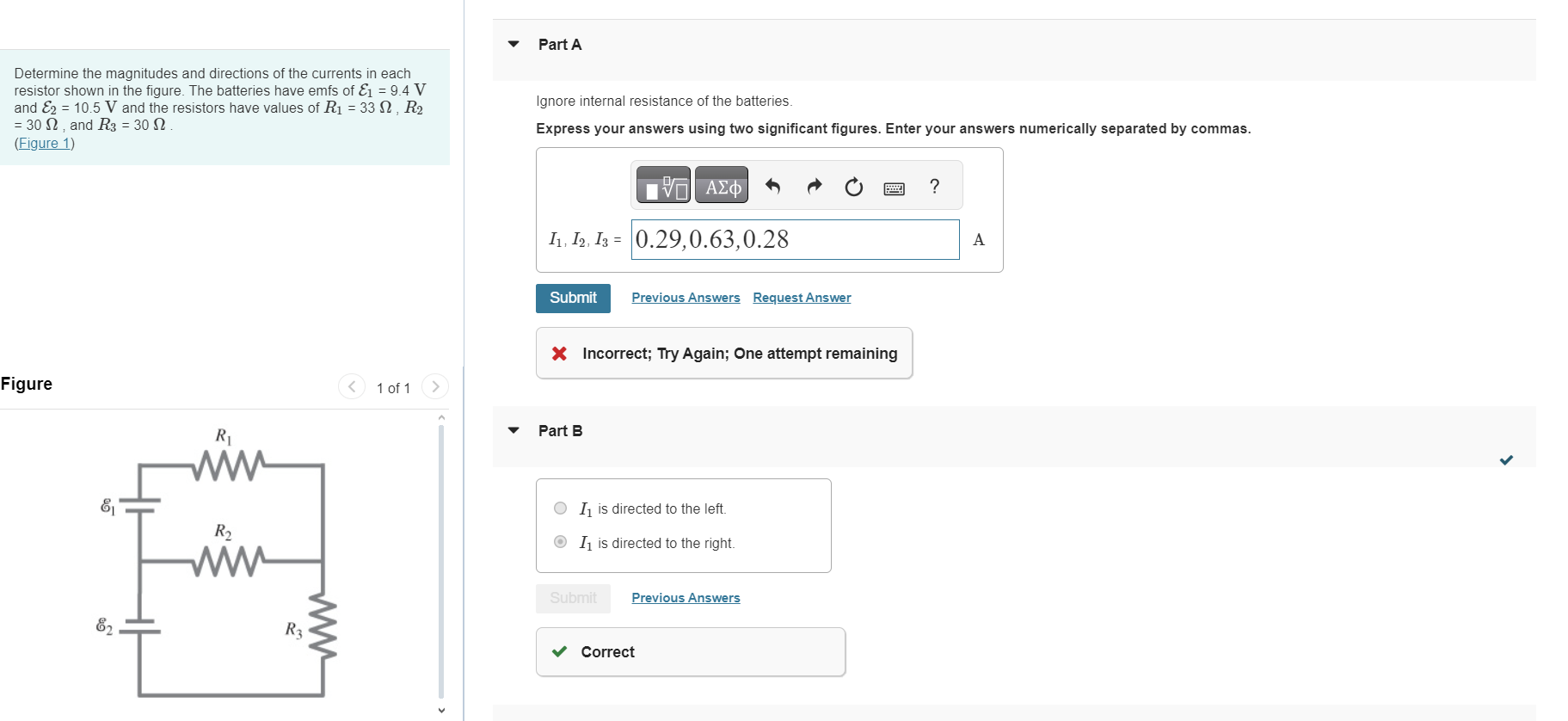 Solved Part Adetermine The Magnitudes And Directions Of The