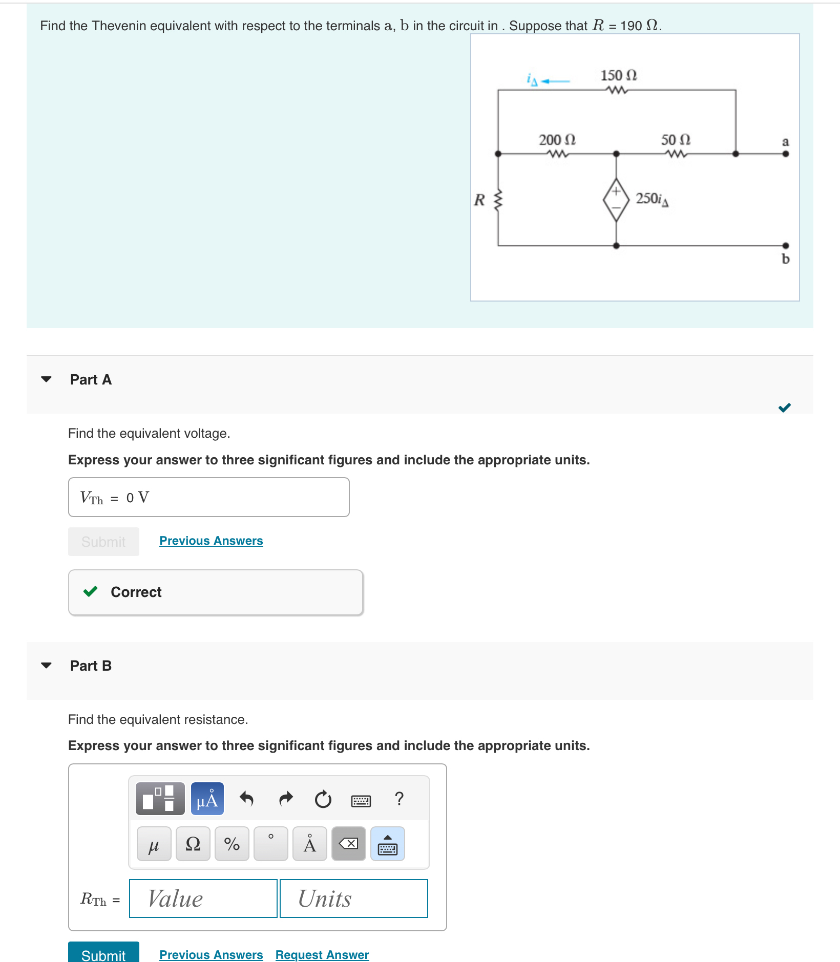 Solved Find the Thevenin equivalent with respect to the | Chegg.com