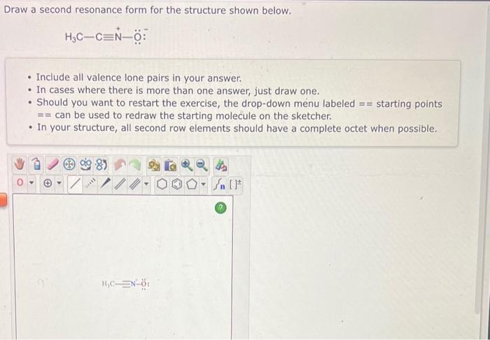 Solved Draw a second resonance form for the structure shown | Chegg.com