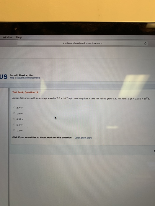 Solved Window Help missouriwestern instructure.com IS U | Chegg.com