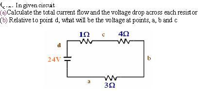 Solved In given, circuit Calculate the total current flow | Chegg.com