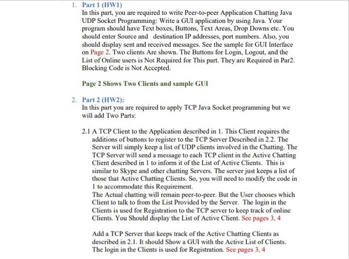1. Part 1 (HW1) In this part, you are required to | Chegg.com