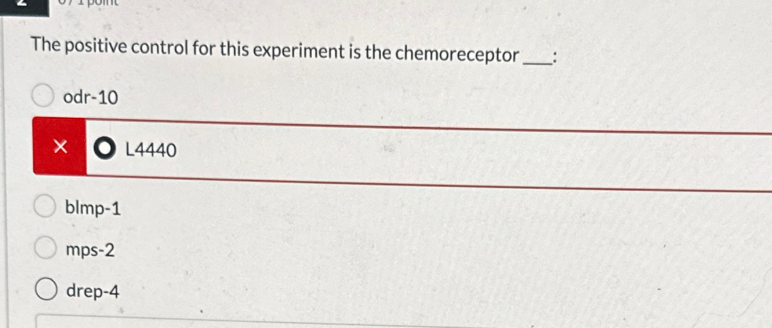 Solved The positive control for this experiment is the | Chegg.com