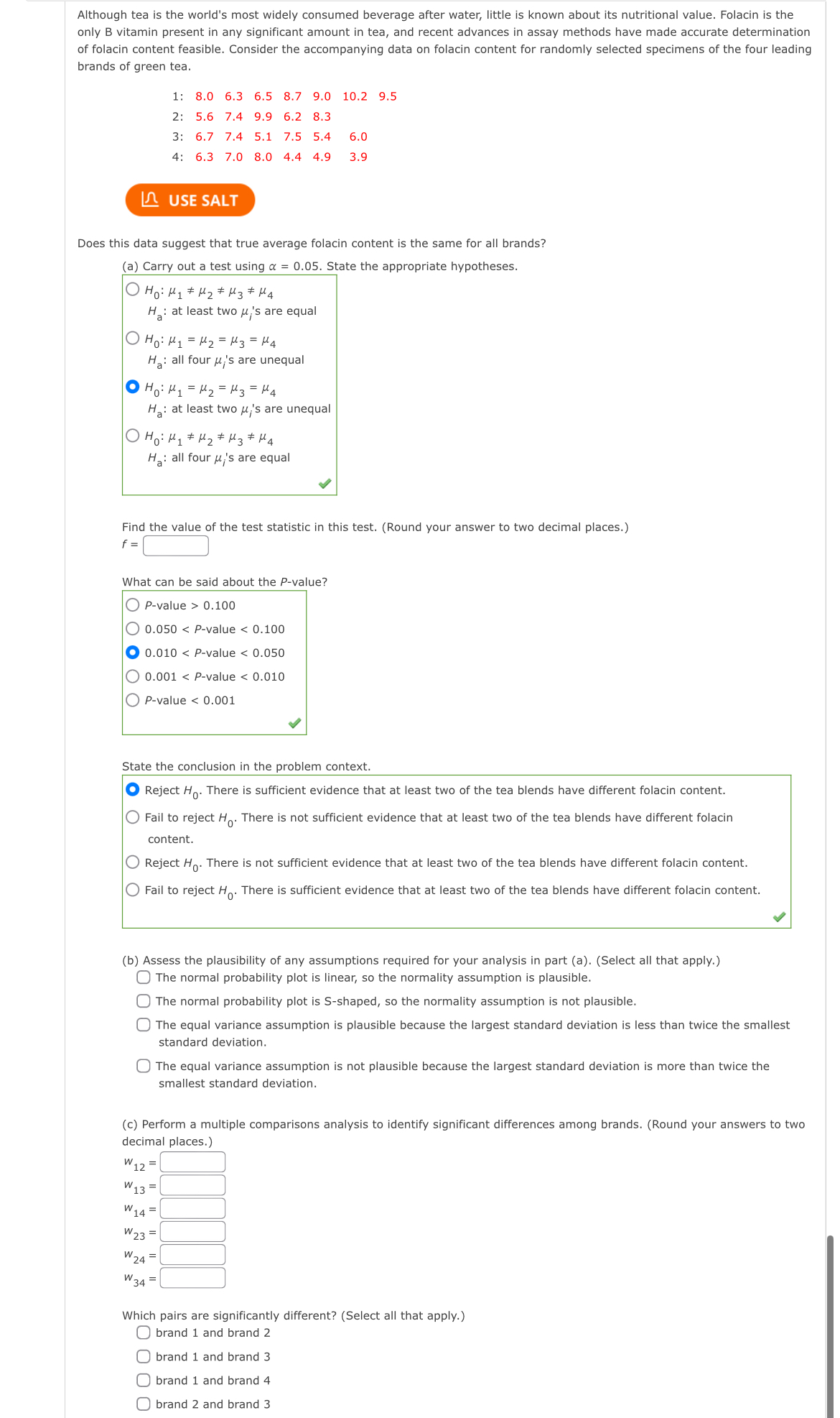 Solved Although tea is the world's most widely consumed | Chegg.com