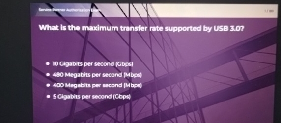 Solved 12What is the maximum transfer rate supported by USB | Chegg.com