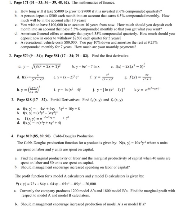 Solved Hello! Any calculus experts who can work out/cleary | Chegg.com