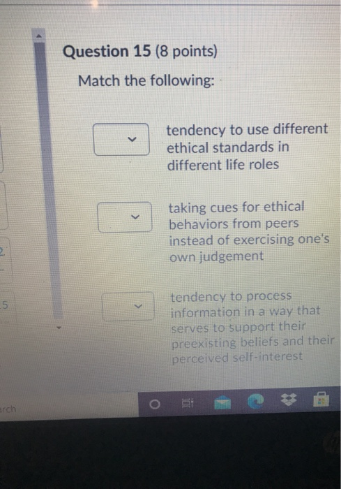 Solved 1. bounded ethicality 2. conformity bias 3. | Chegg.com