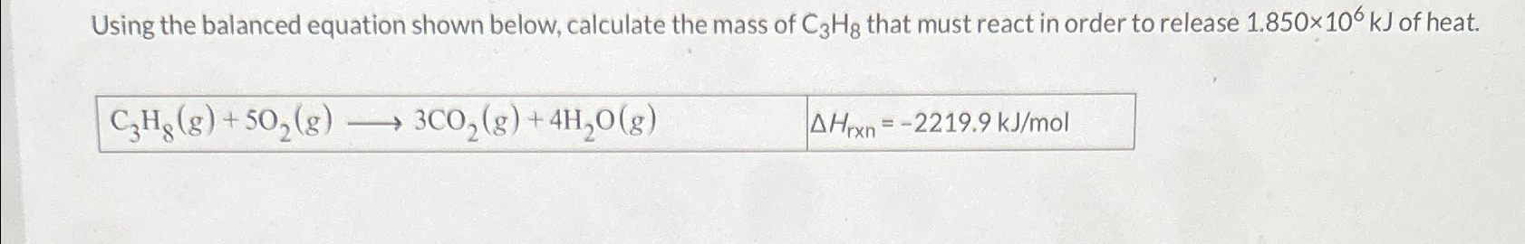 Using the balanced equation shown below, calculate | Chegg.com
