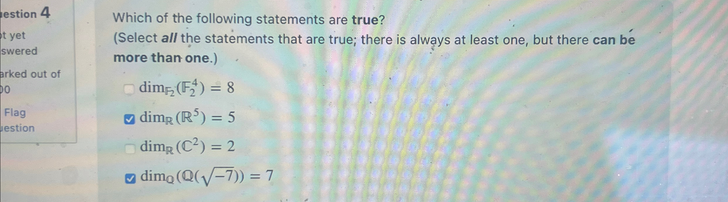 Solved Which of the following statements are true?(Select | Chegg.com