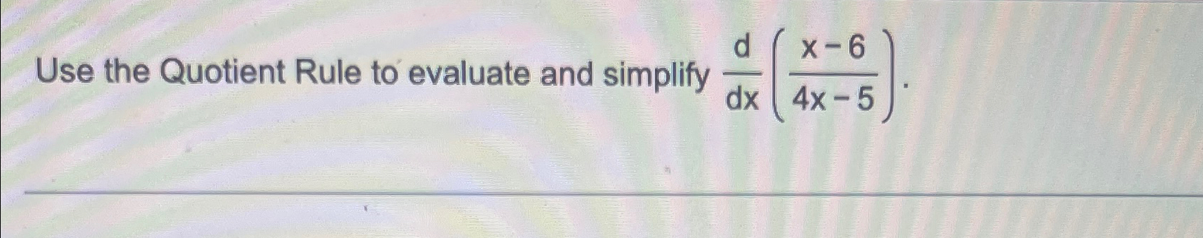 Solved Use the Quotient Rule to evaluate and simplify | Chegg.com