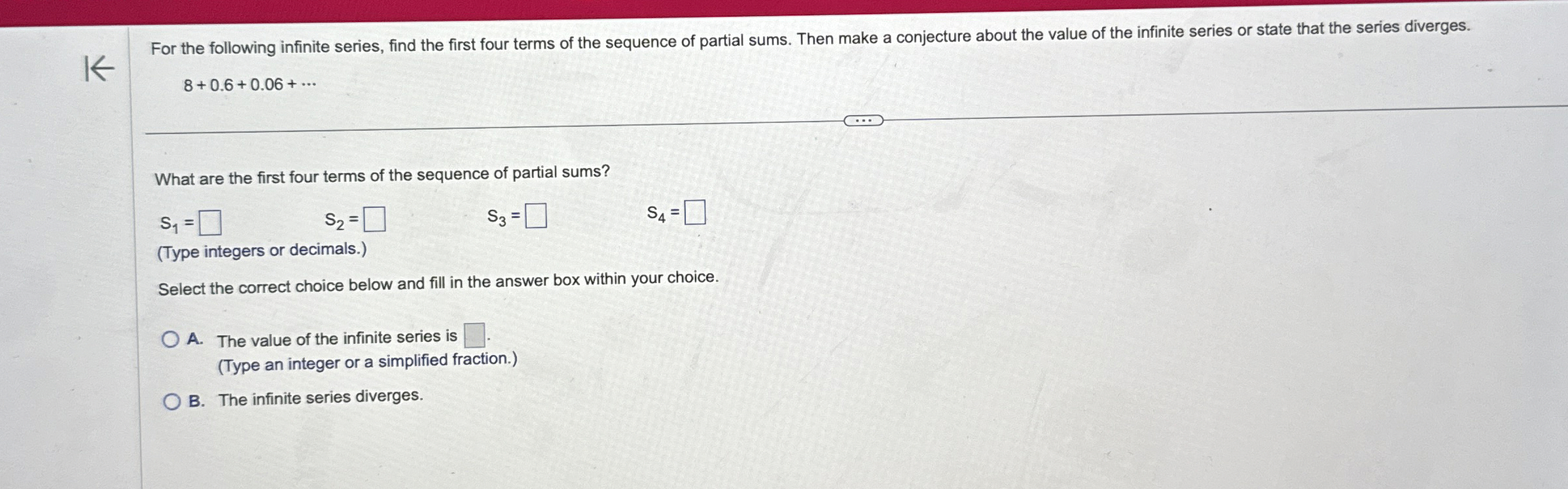 Solved For the following infinite series, find the first | Chegg.com