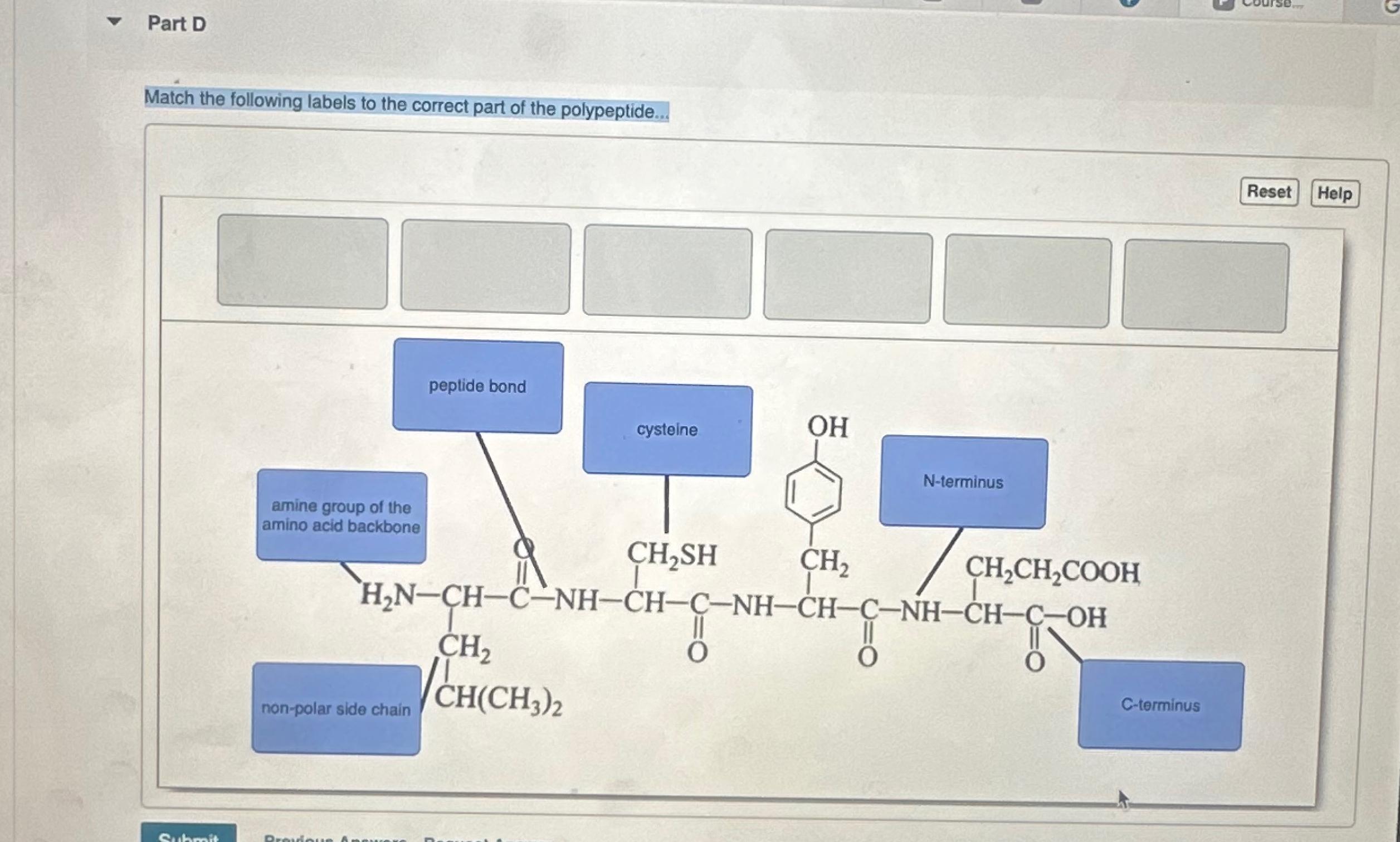 Solved Part DMatch the following labels to the correct part | Chegg.com