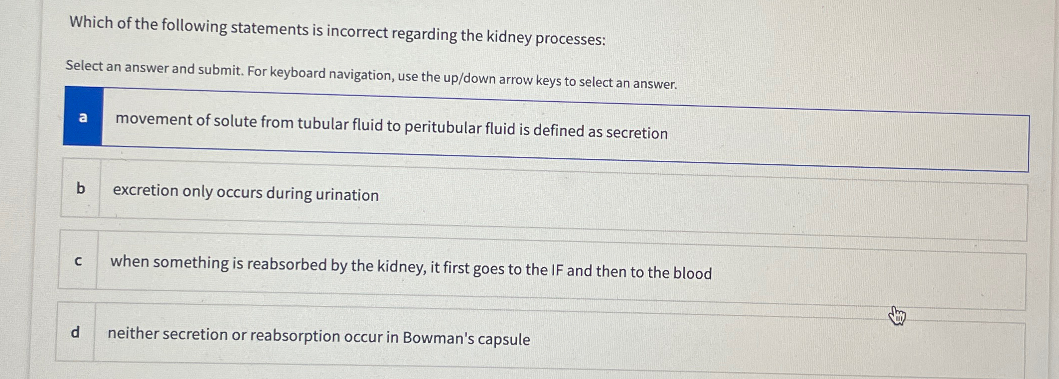 Solved Which of the following statements is incorrect | Chegg.com