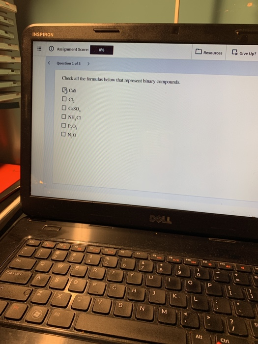 Solved INSPIRON Assignment Score: 046 Resources C Give Up?