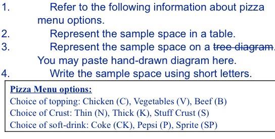 Solved how I present the sample space on the table and write | Chegg.com