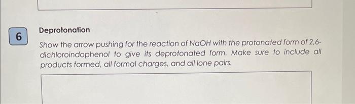 Solved Deprotonation Show the arrow pushing for the reaction | Chegg.com