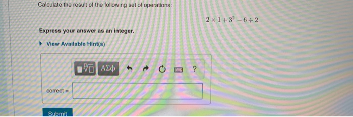 Solved Calculate the result of the following set of | Chegg.com