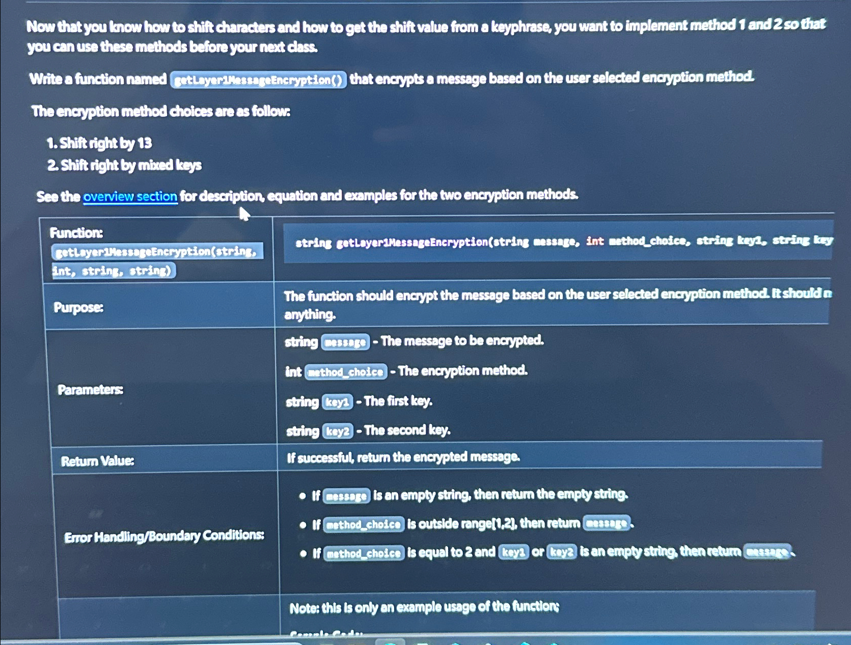 Solved Now that you know how to shifit characters and how to | Chegg.com