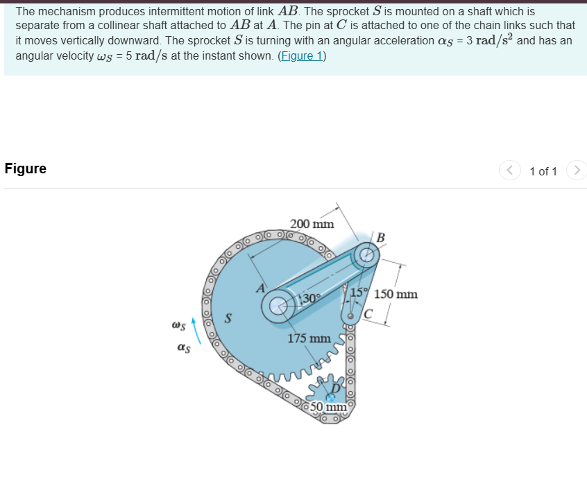 Solved The mechanism produces intermittent motion of ﻿link | Chegg.com