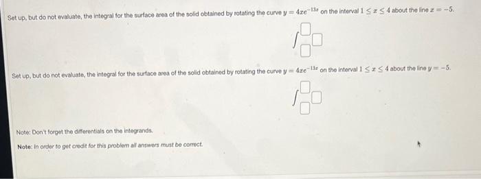 Solved Set up, but do not evaluate, the integral for the | Chegg.com
