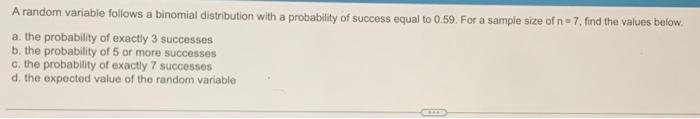 Solved A random variable follows a binomial distribution | Chegg.com