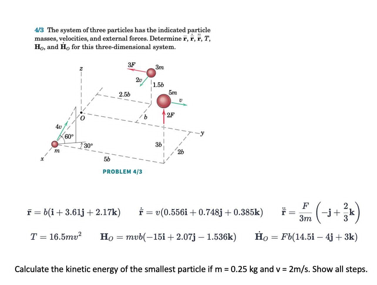 Solved Calculate the kinetic energy of the smallest particle | Chegg.com