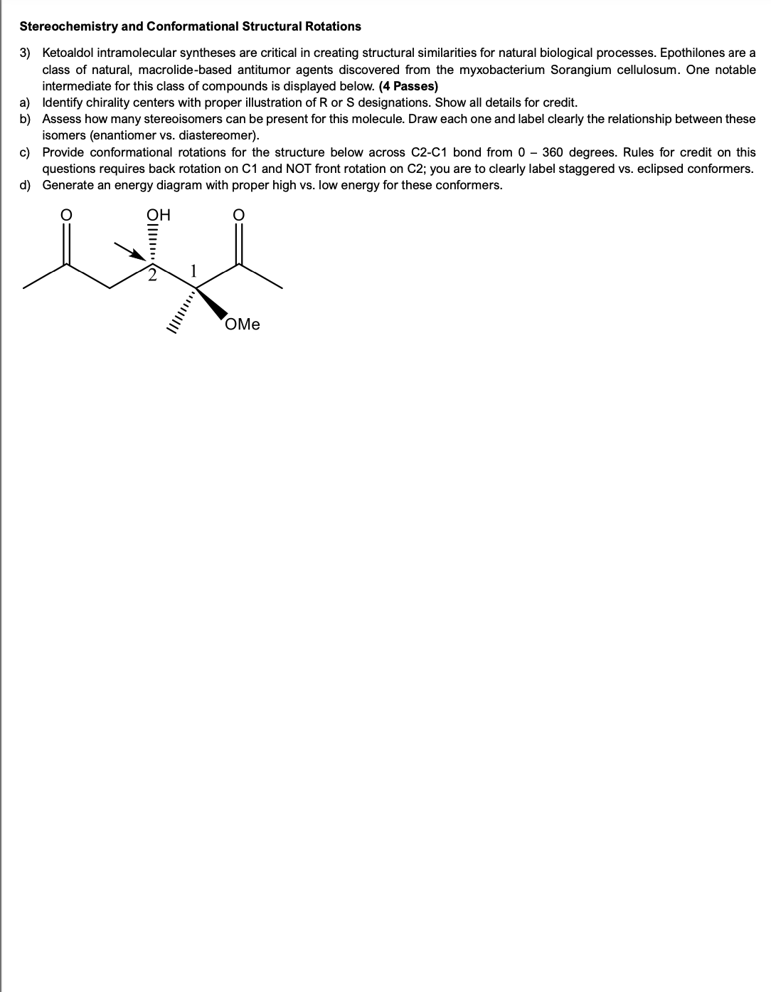 Solved Stereochemistry and Conformational Structural | Chegg.com