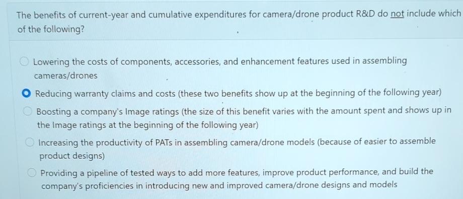 Solved The benefits of current-year and cumulative | Chegg.com