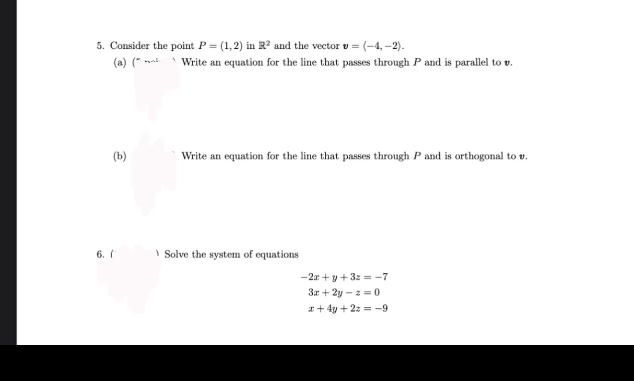 Solved Consider the point P=(1,2) ﻿in R2 ﻿and the vector | Chegg.com