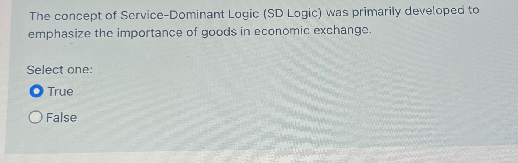 Solved The concept of Service-Dominant Logic (SD Logic) ﻿was | Chegg.com