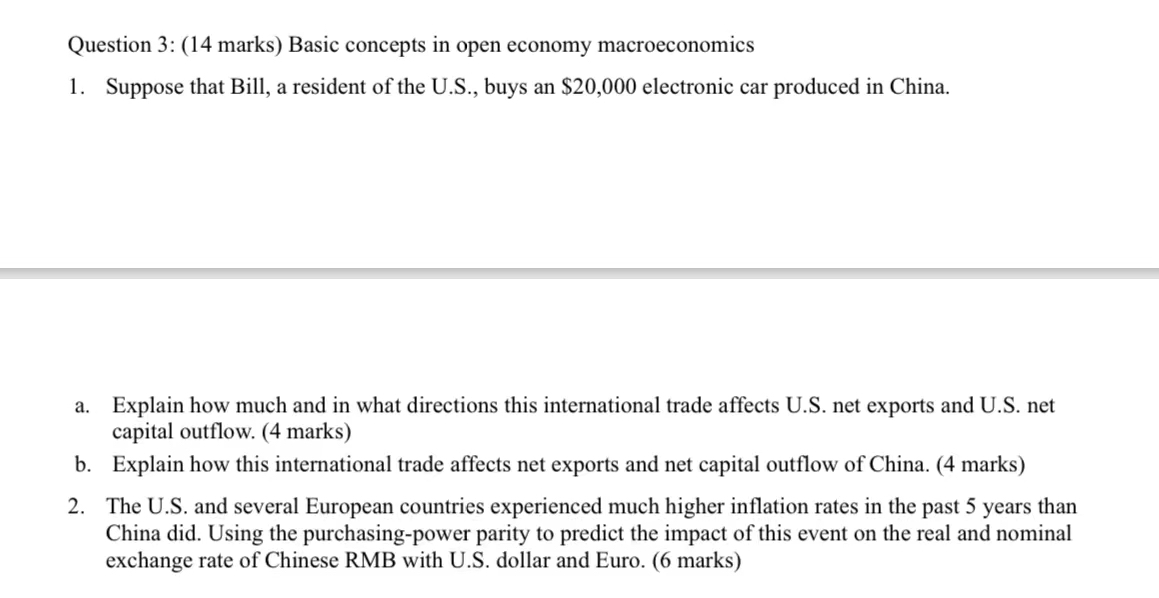 Solved Question 3: (14 ﻿marks) ﻿Basic concepts in open | Chegg.com