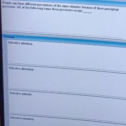 Solved People can form different perceptions of the same | Chegg.com