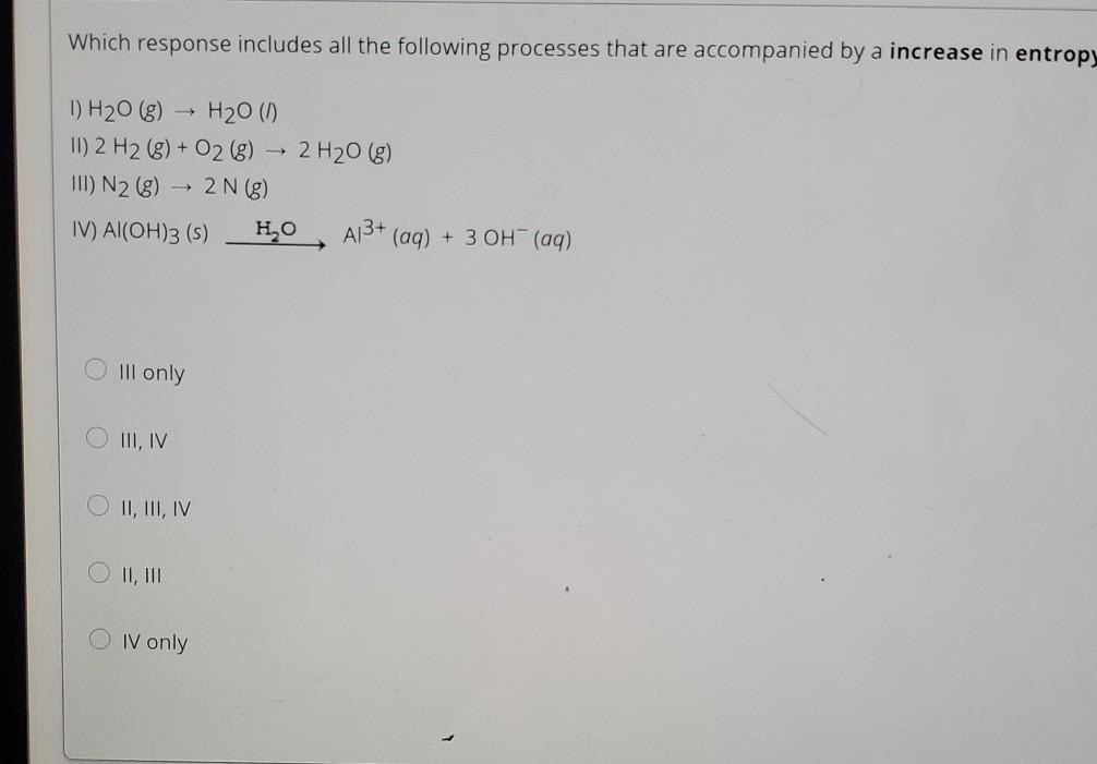 Solved Which response includes all the following processes | Chegg.com