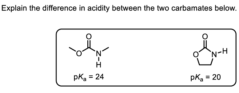 Solved Explain the difference in acidity between the two | Chegg.com