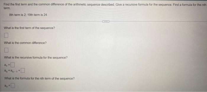 Solved Find the first term and the common difference of the | Chegg.com