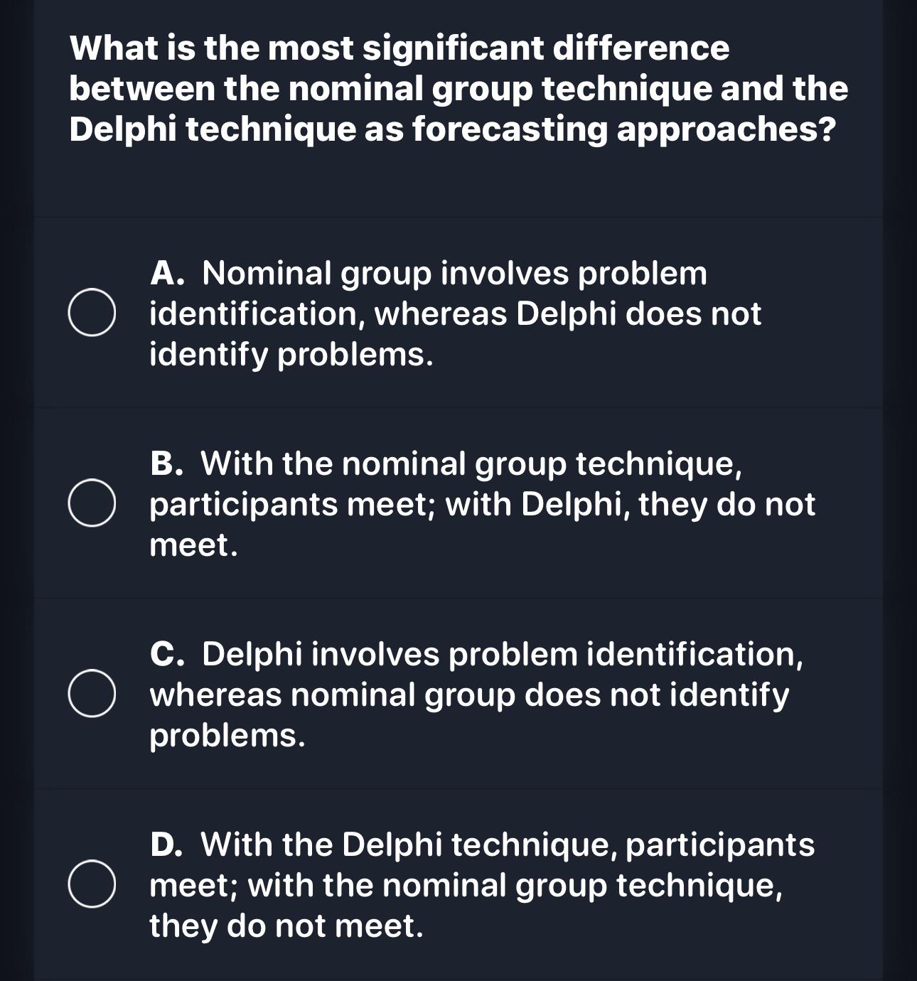 Solved What is the most significant difference between the | Chegg.com