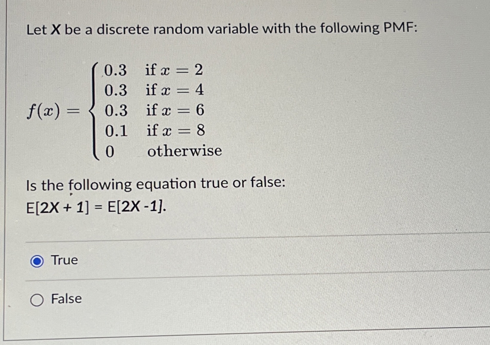 Solved Let x ﻿be a discrete random variable with the | Chegg.com