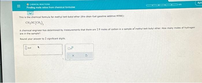 Solved OCHEMICAL REACTIONS Finding mole ratios from chemical | Chegg.com