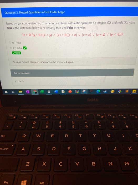 Solved Question 2: Nested Quantifier in First Order Logic | Chegg.com