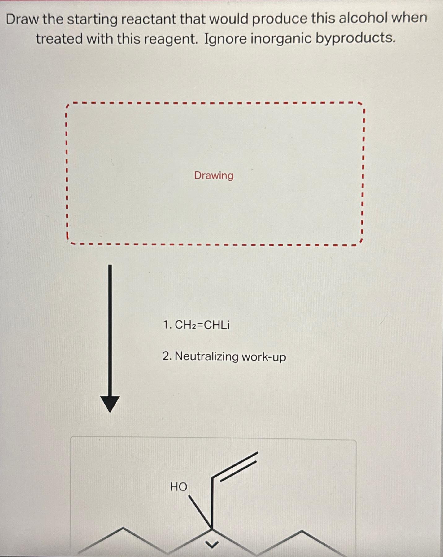 Solved Draw the starting reactant that would produce this | Chegg.com