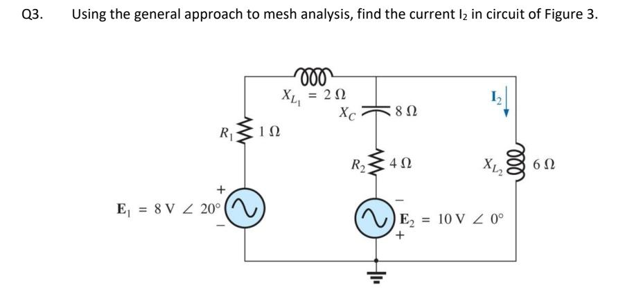 Solved Q3. ﻿Using the general approach to mesh analysis, | Chegg.com