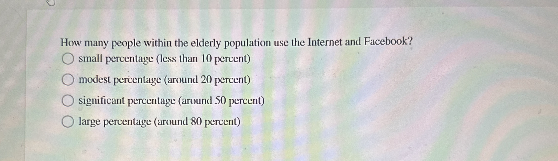 Solved How many people within the elderly population use the | Chegg.com
