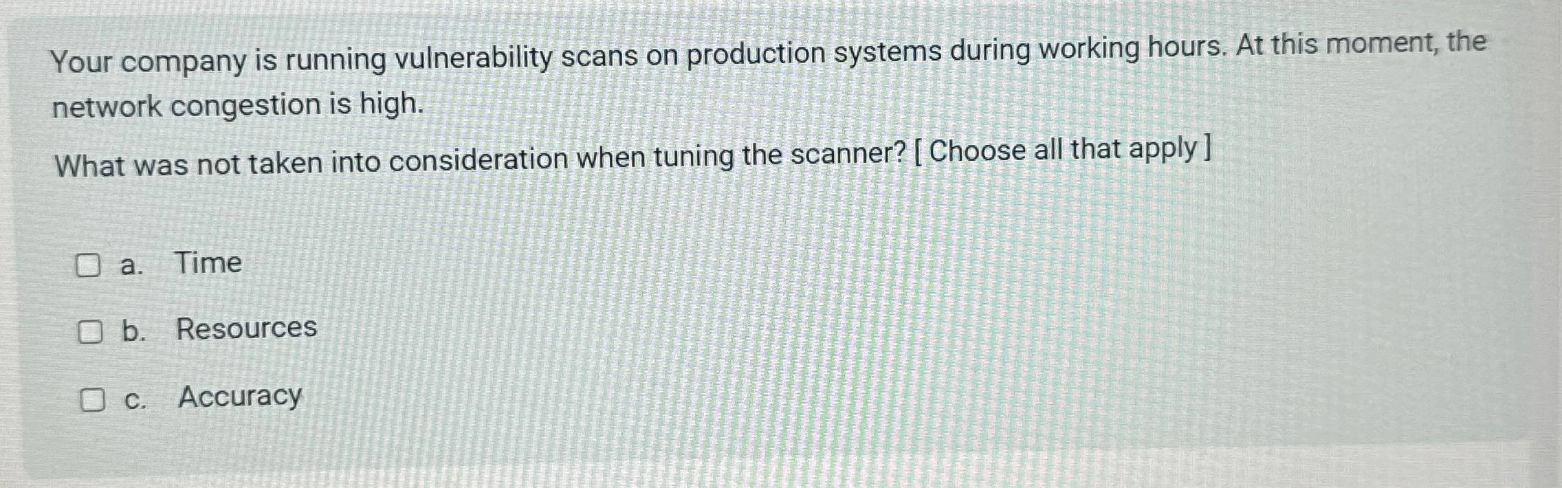 Your company is running vulnerability scans on | Chegg.com