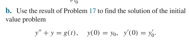 Solved b. ﻿Use the result of Problem 17 ﻿to find the | Chegg.com