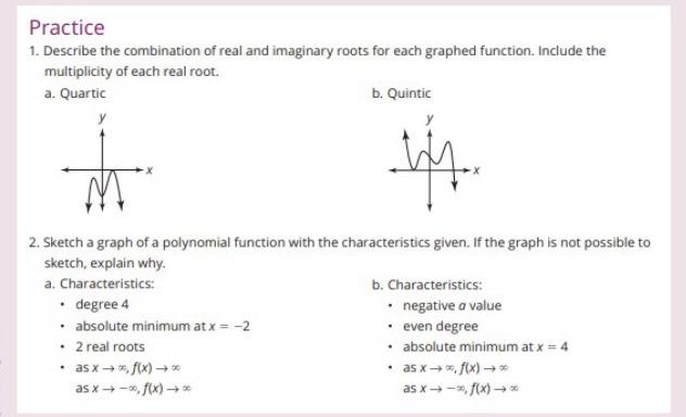 Solved Practice 1. Describe the combination of real and | Chegg.com