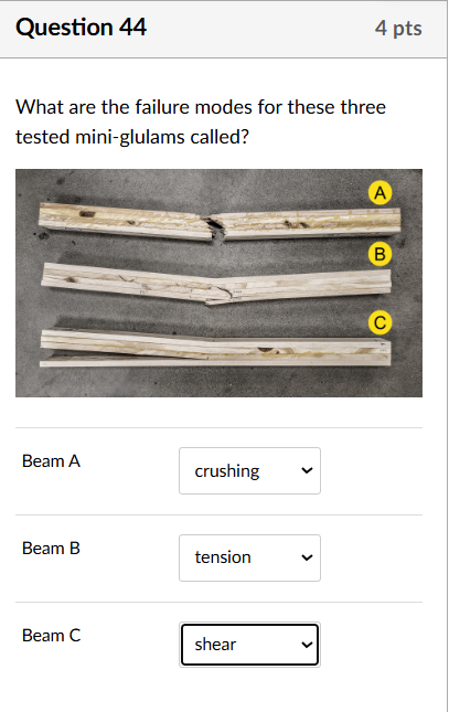 Solved Question 44What are the failure modes for these three | Chegg.com