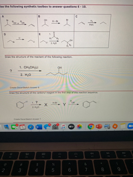 Solved Use the following synthetic toolbox to answer | Chegg.com